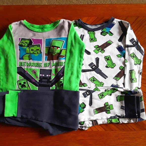 Minecraft | Pajamas | 3 For 5 Minecraft Pj Set Of 2 Size Is A Small 6 ...